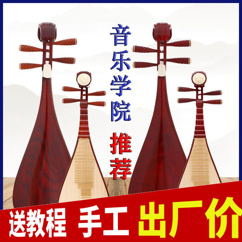 琵琶乐器初学者入门少儿成人小琵琶琴红木花梨木专业教学自学琵笆