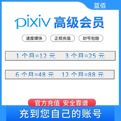 高级Pixiv会员订阅 P站会员代充饭盒画师赞助图片 画师约稿