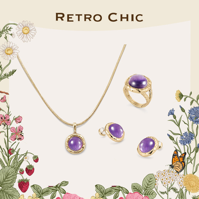 RCRetroChic弗洛拉紫水晶套装