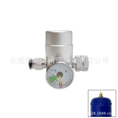 减压阀带1500/3000psi压力表和3.35mm快插-奶油发泡器M11微调阀