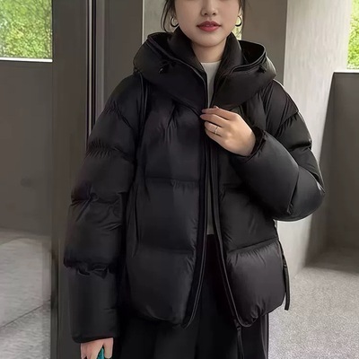 一念简约廓形连帽宽松保暖羽绒服外套1971