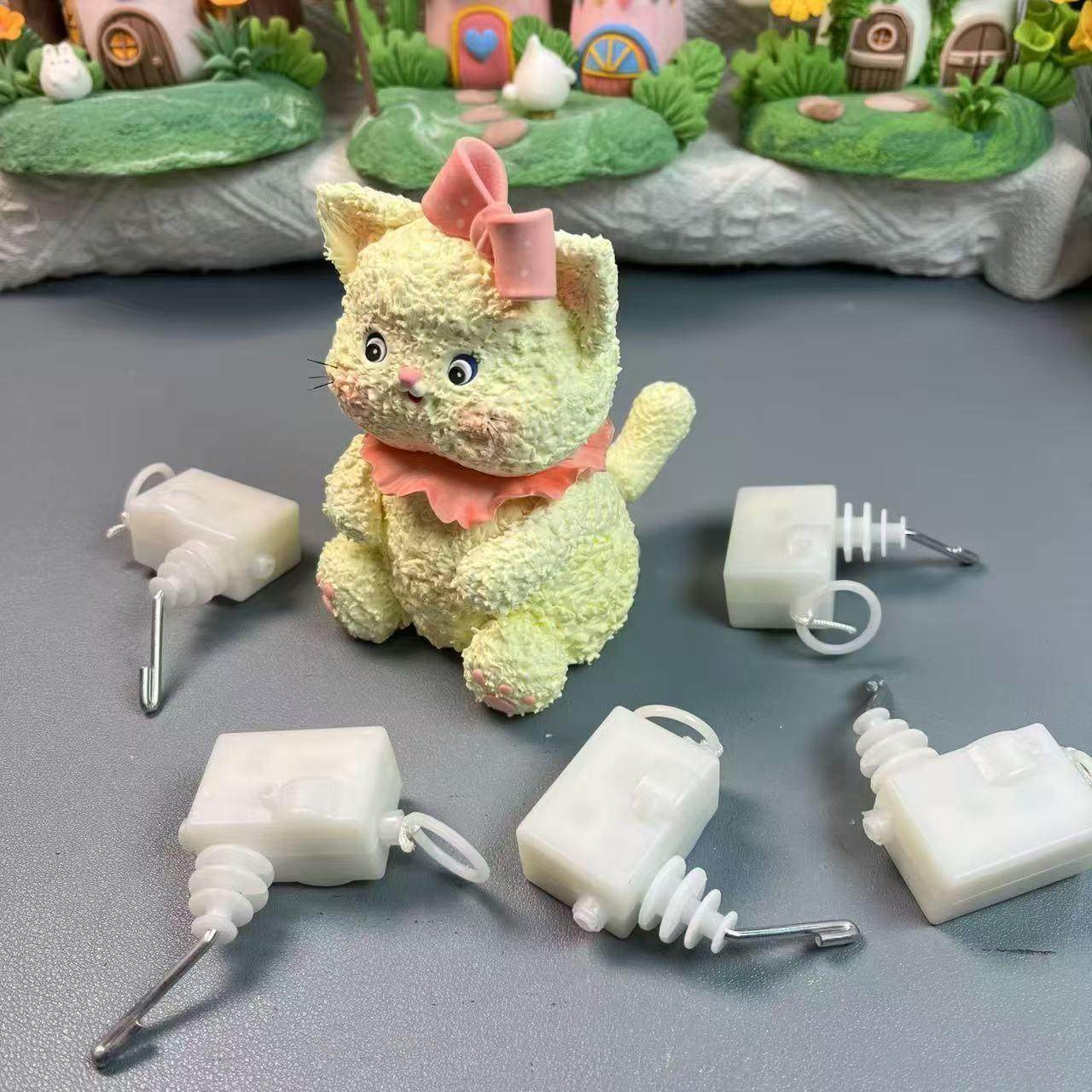手工甩甩甩配件摇尾巴旋转配件玩偶发条玩具机芯