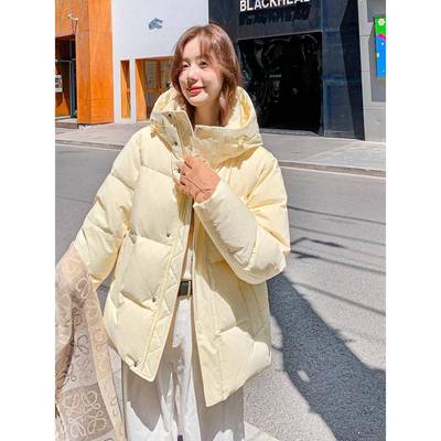 女装短款羽绒服女冬季2025新款MM明摩小个子宽松加厚90白鸭绒外套