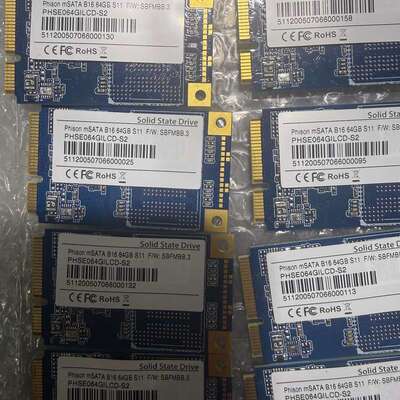 {议价}Phison mSATA 64GB固态硬盘，型号PHSE06{可维修}