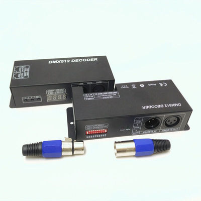LED灯DMX5123/4通道灯光控制器5050灯带RGB七彩数显拔码3通道x8A