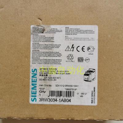 3RW3036/34/35-1AB04/AB14软启动控制保护器