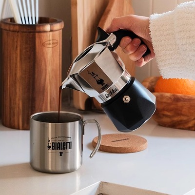 Bialetti比乐蒂双阀咖啡壶家用煮咖啡意式三色旗咖啡机摩卡壶加压