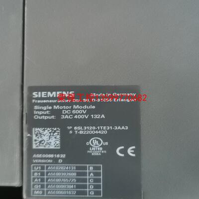 【荣强工控】6SL3120-1TE31-3AA3 西门子132A