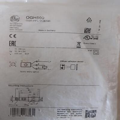 易福门ifm传感器OGH500全新现货要的
