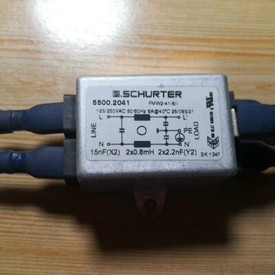 瑞士SCHURTER舒特5500.2041滤波器 6A