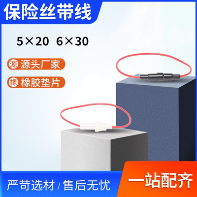 保险丝座带线黑色熔断器