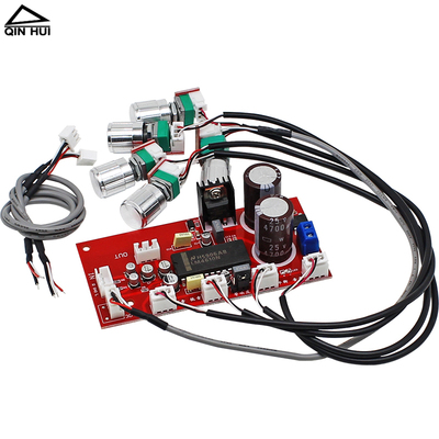 hifi发烧级音响功放音调板LM4610N高低音平衡3D环绕调音前置模块