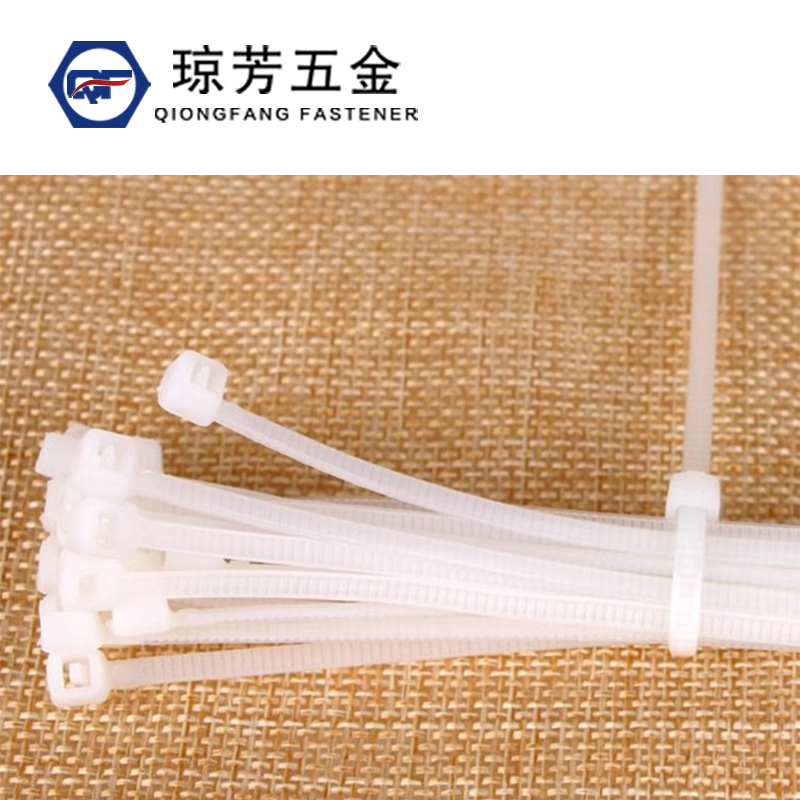 扎带白色塑料扣束带白色线带捆线电线自锁式尼龙封条塑料捆扎带