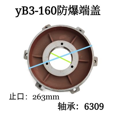 防爆电机平盖级卧式前后