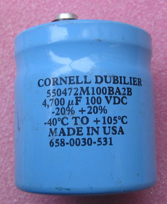 美国 CORNELL DUBILIER 4700μ/100V好声电解 声底厚