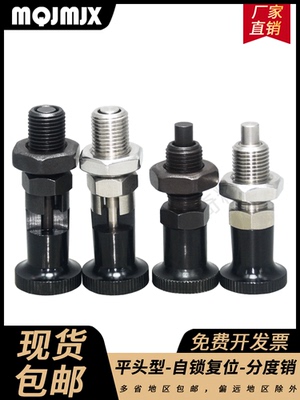 PXYKF/SXYKF不锈钢平头旋钮柱塞弹簧固定分度销定位柱PXKF/SXPKF