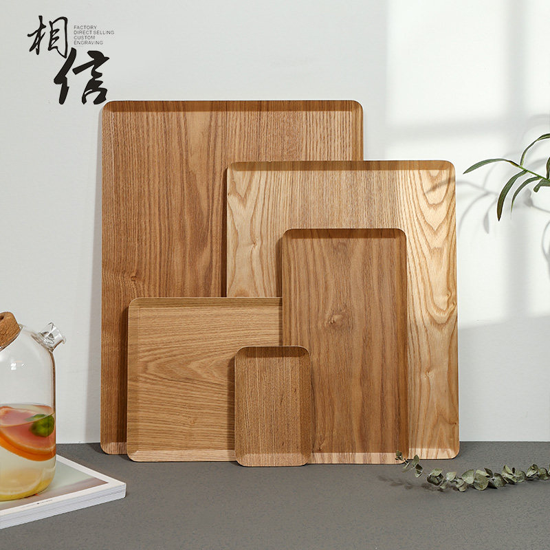面包托盘长方形水曲柳木质平盘烘培店西点糕点蛋糕实木展示盘商用