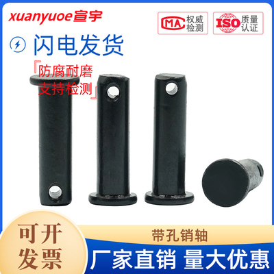 黑销轴平头带孔定位圆柱