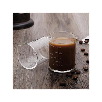 新品意式浓缩杯 带刻度shot杯 单嘴咖啡盎司杯 玻璃量杯70ml