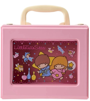 日本正品sanrio三丽鸥双子星男孩女孩手提化妆箱收纳复古杂物箱