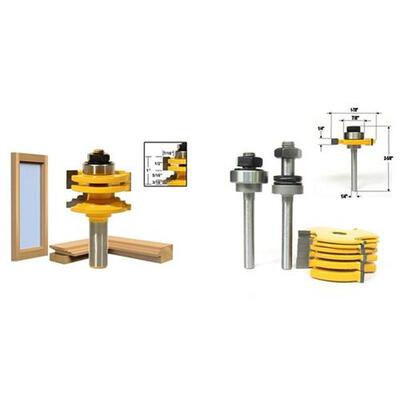 1Pcs 1/2 Inch Shank Glass Door Rail Stile Reversile Route