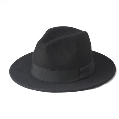 2Big Size 56-58,59-61CM  Wool Men Felt Trilby Fedora Hat