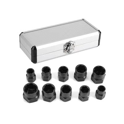 10pcs 9-19mm Damaged Nut Bolt Remover Kit Bolt Broken Nut Sc