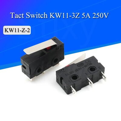 10PCS Tact Switch on off KW11-3Z 5A 250V Microswitch 3PIN Bu
