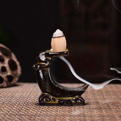 Retro Waterfall Incense Burner Backflow Mini Buddha Censer