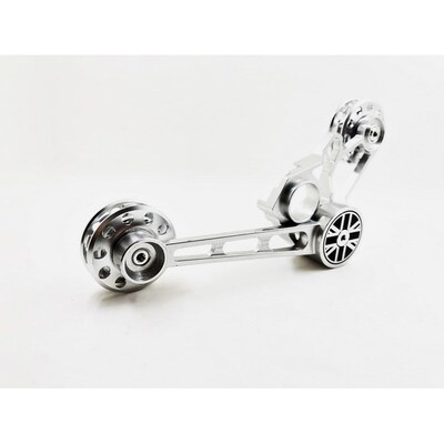 Folding bicycle chain tensioner for folding brompton bicycle