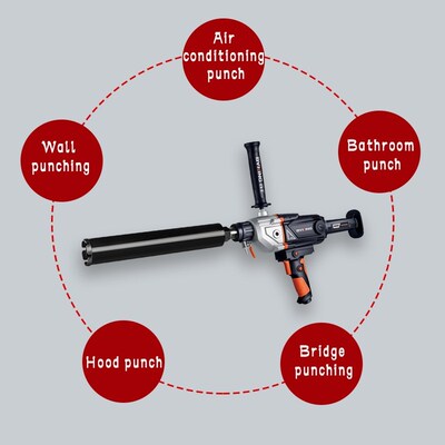 Handheld vertical drilling machine concrete porous air-condi