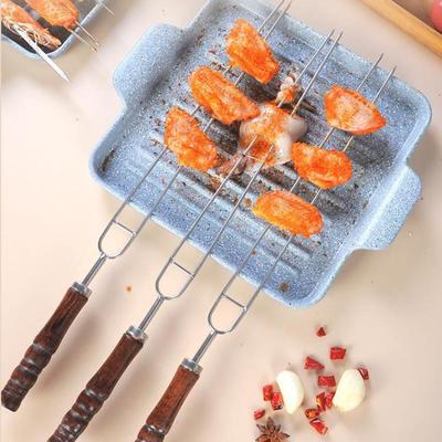 5pcs Roasting Forks With Bag Camping Hot Dog Skewers BBQ