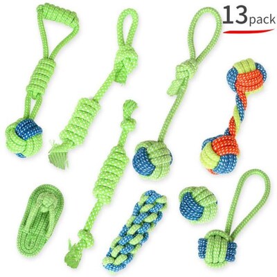 Pet supplies dog cotton rope toy molar teeth cleaning colorf