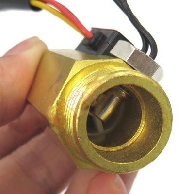 G1/2 B7 Hall flowmeter Water flow sensor with temperature de