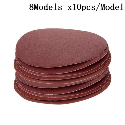 Utoolmart 1set 6-inch Adhesive Back Sandpaper Alumina Circul