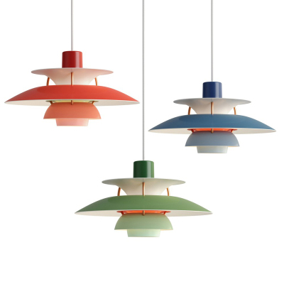 Modern design Pendant Light Colorful Umbrella shape Led Susp