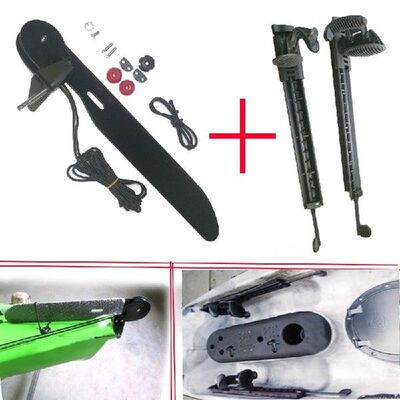 Alloy Canoe Kayak Rudder Foot Braces Pedal Pegs Toe Pilot