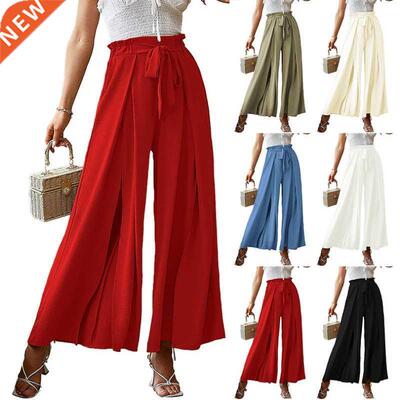 Casual Bow Sashes Folds Solid Pants Spring Summer 2022 Setwe