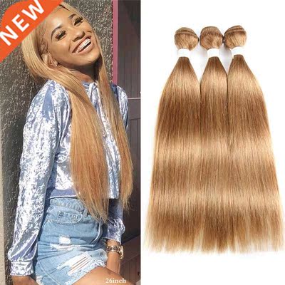 Brazilian Straight Human Hair Bundles Honey Blonde Brown Pre