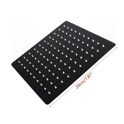 8/10/12 Inches Square/Round Showerhead Stainless Steel Black