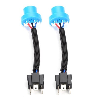 Connector 2 Pcs 9007 Male to H4 Female Plug Headlight Conve