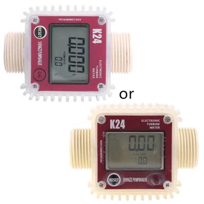 K24 Turbine Digital Oil Fuel Flow Meter Gauge for Chemicals