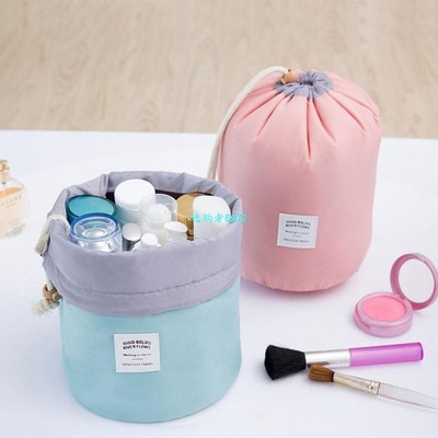 Multifunction Makeup Bag Pencil Case Barrel Shaped Women Cos
