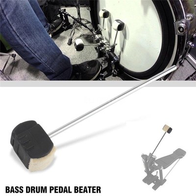 Bass Drum Pedal Beater Wool Felt Stainless Steel Handle Per