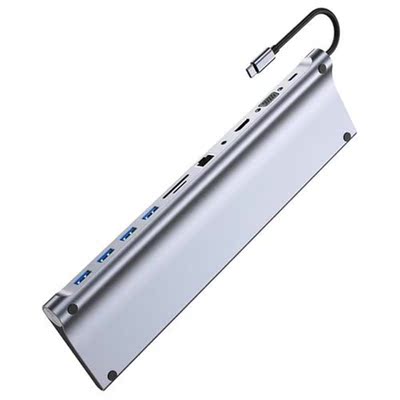 Aluminum Type-C Docking Station for Port 11 in 1 TYPE-C to U