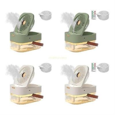 Table Misting Fan 3 Speeds Rechargeable Double Water  Fan