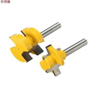 2pcs 6.35mm Tongue And Groove Bit Tenon Cutter Wood Milling