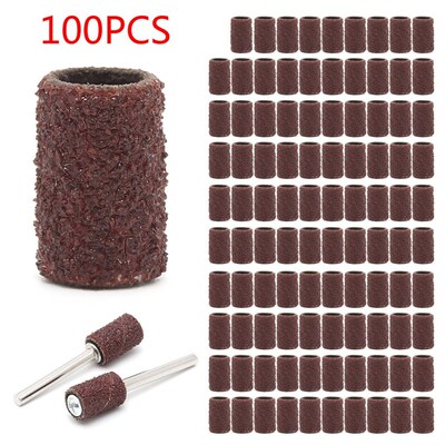 100pcs Sanding Sleeves with 2 Mandrels Grind Polishing Sandp
