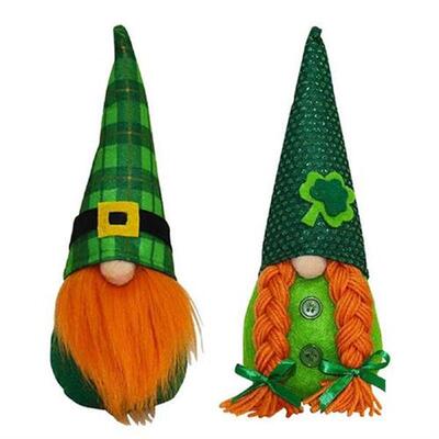 2021 St. Patricks Day Faceless Doll Tomte Gnome Plush Toy