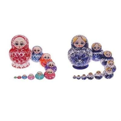 Adorable Little Girl Nesting Dolls Stacking Doll Set of 10